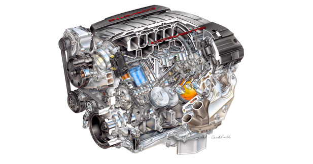 Un nouveau V8 de 450 ch pour la Corvette 7